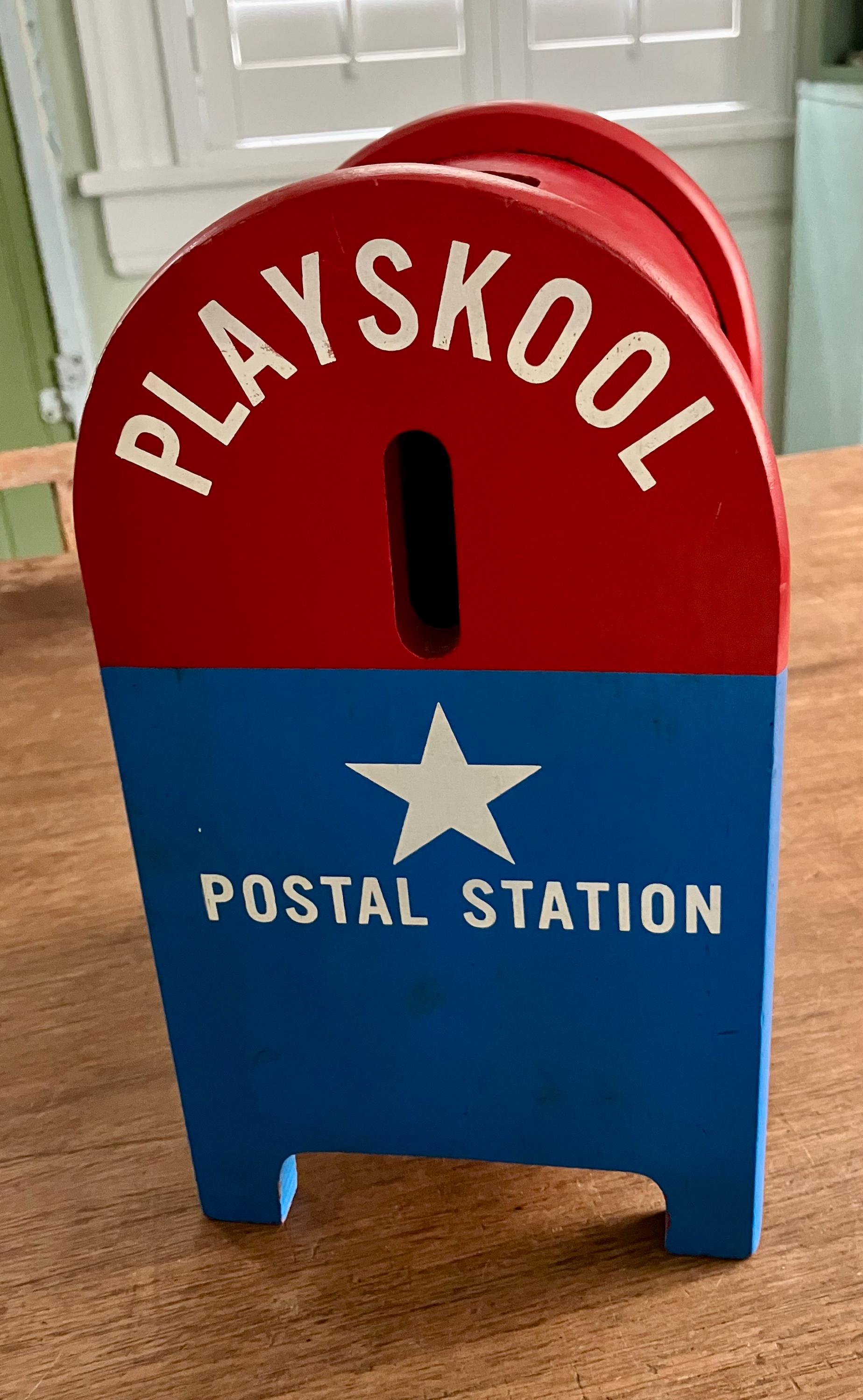 Playskool Toy Mailbox Postal Station Wooden With Original Painted ...