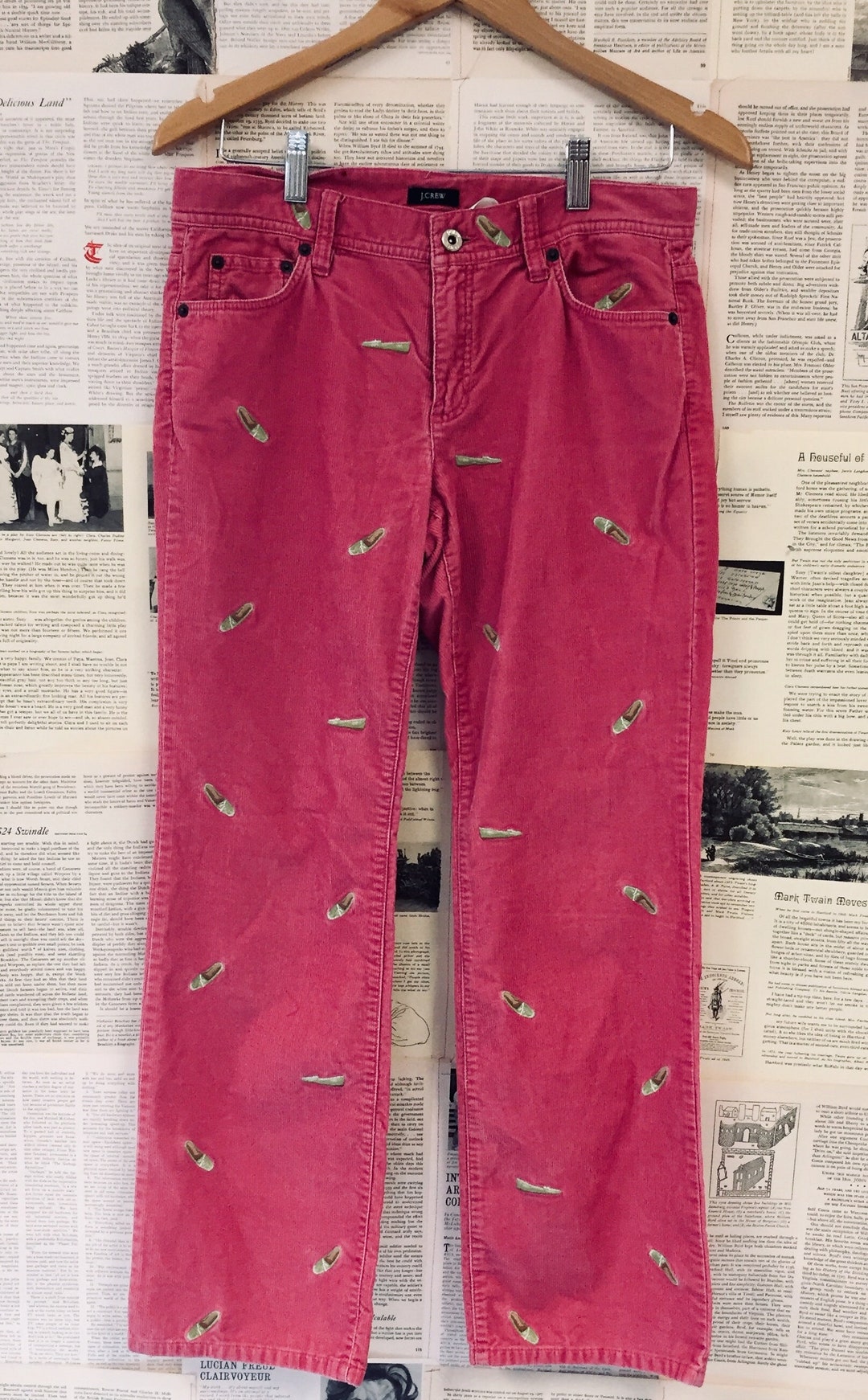 Vintage J.crew Pink Narrow Wale Corduroy Jeans With Loafers - Etsy