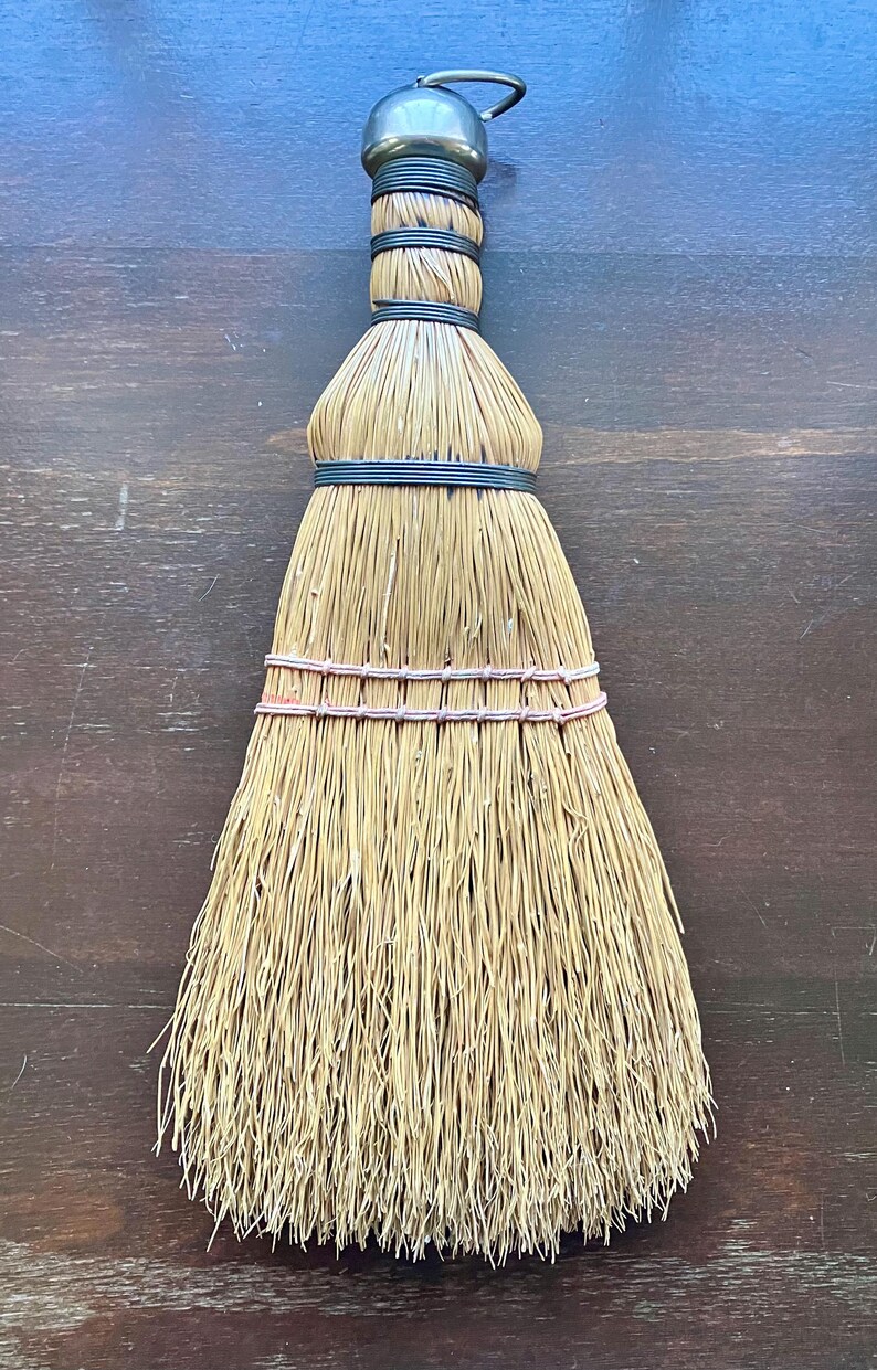 Very Vintage Corn Husk Whisk Broom With Hand Sewn Construction in a ...