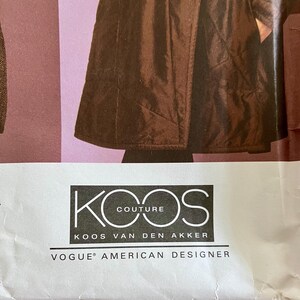Vogue Sewing Pattern Uncut American Designer Series Vintage 2002 Koos ...