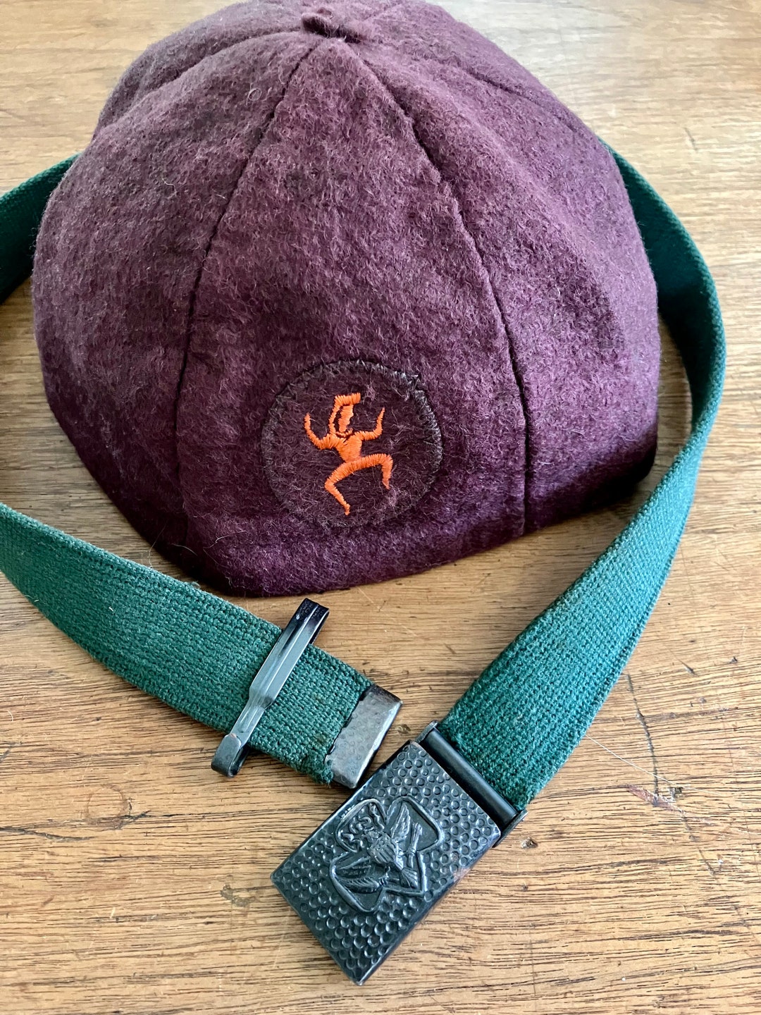 Vintage Girl Scout Brownie Beanie and Elastic Juniors Belt Accessories ...