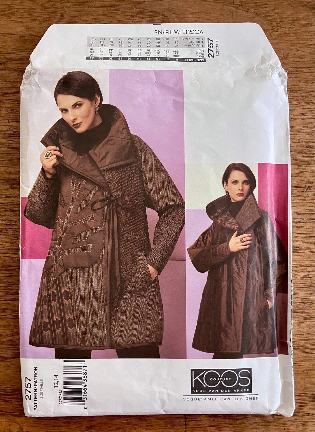 Vogue Sewing Pattern Uncut American Designer Series Vintage 2002 Koos ...