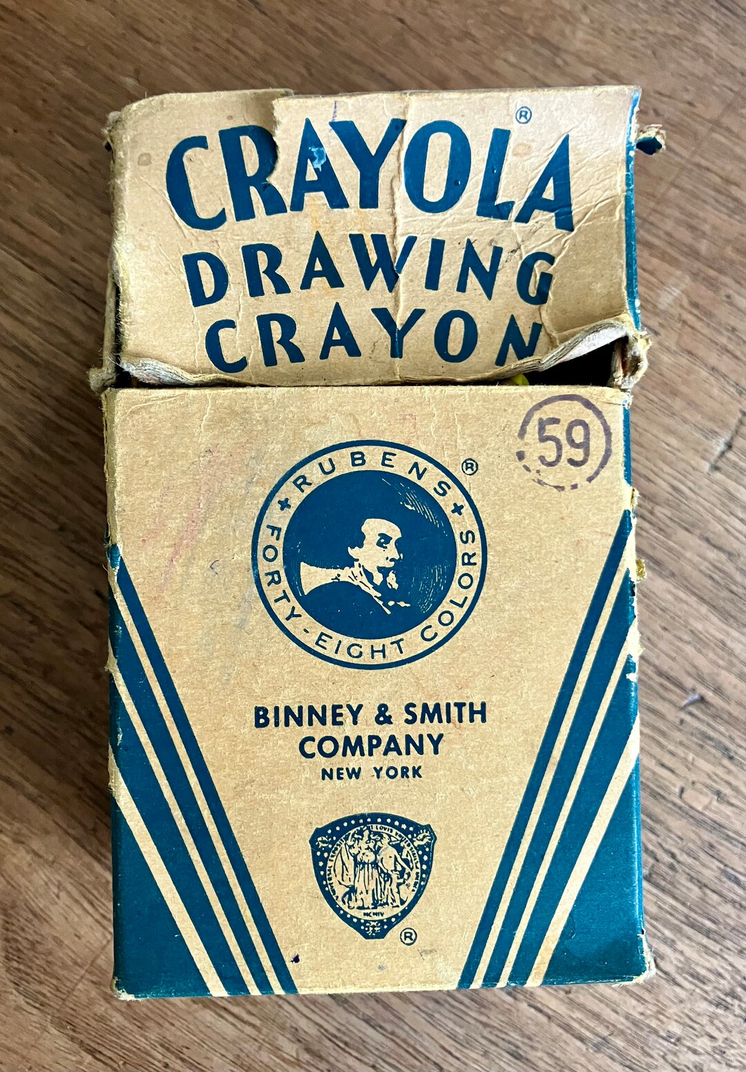 Crayola Drawing Crayon Binney & Smith Rubens Original Box of 48 Crayons ...