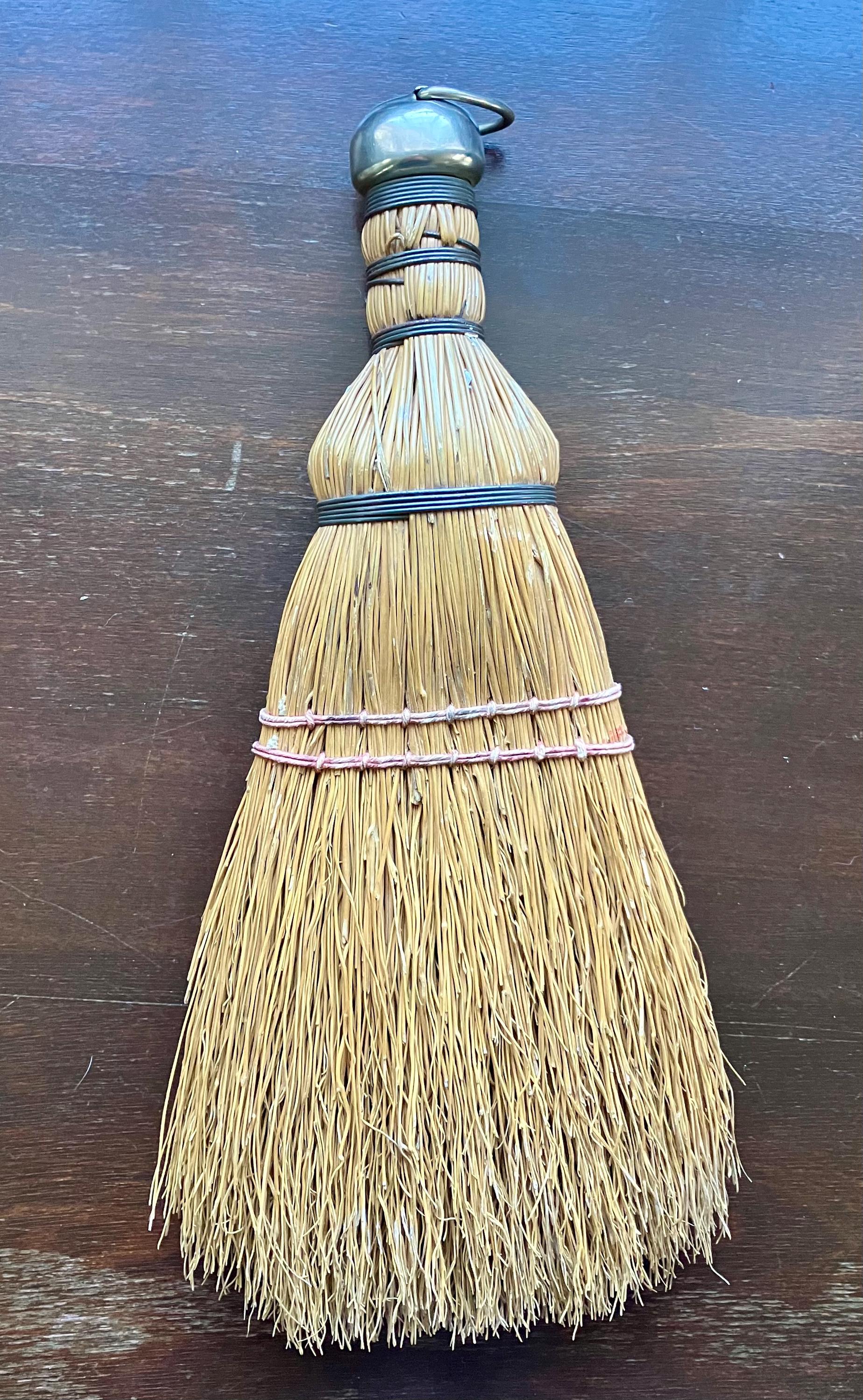 Very Vintage Corn Husk Whisk Broom With Hand Sewn Construction in a ...