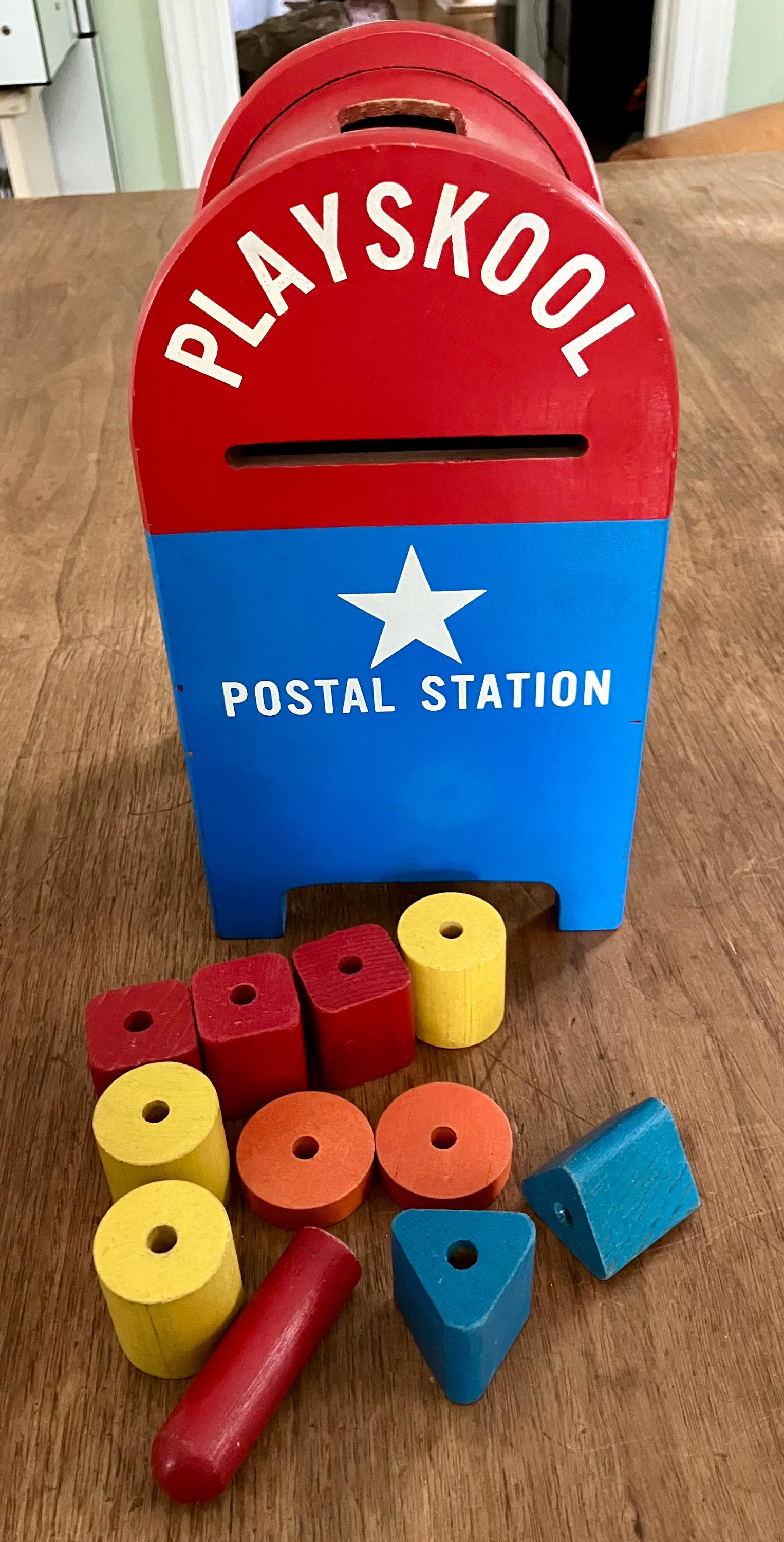 Playskool Toy Mailbox Postal Station Wooden With Original Painted ...