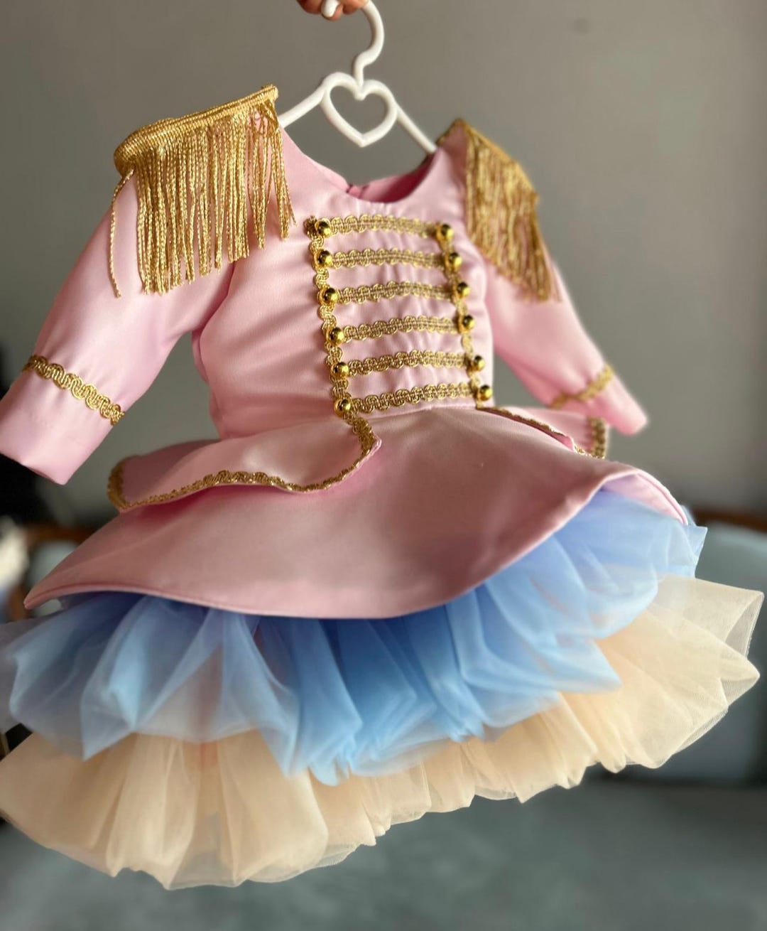 Girl Nutcracker Costume, Colorfull Girl Dress, Pink and Mint Aqua Tutu ...