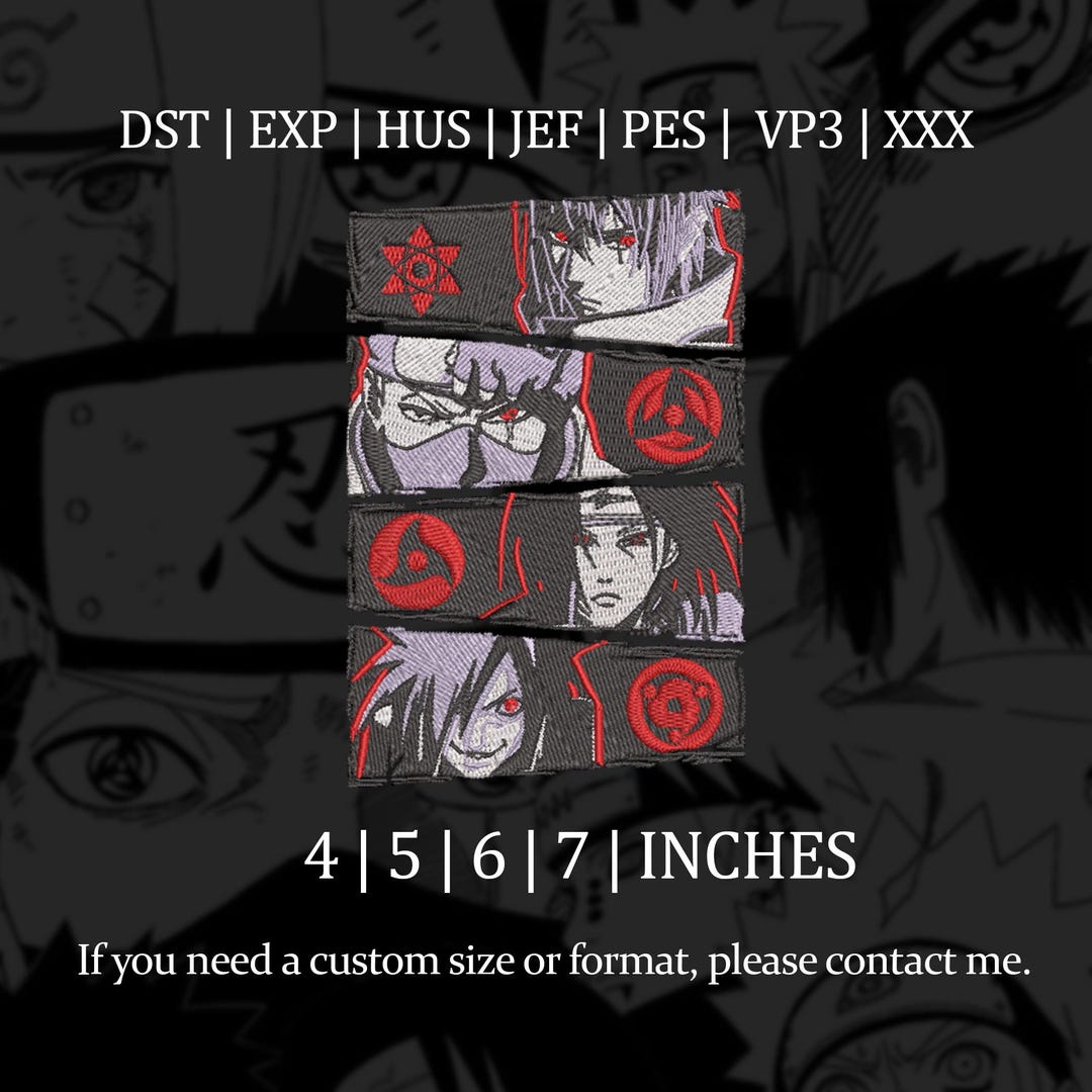 NARUTO SHARINGAN - Embroidery Design - Etsy