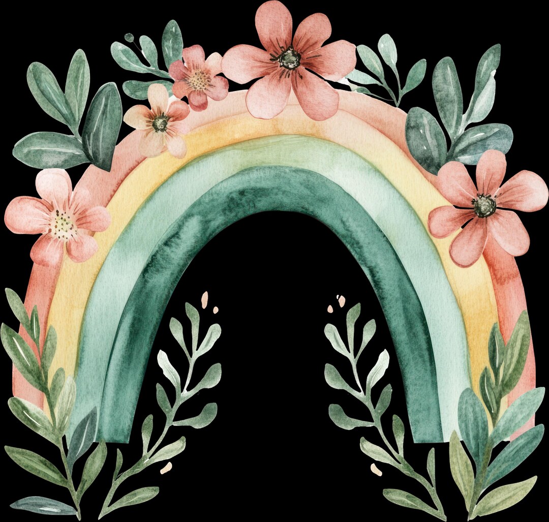 Boho Rainbows: Digital Rainbow Clip Art Images - Etsy
