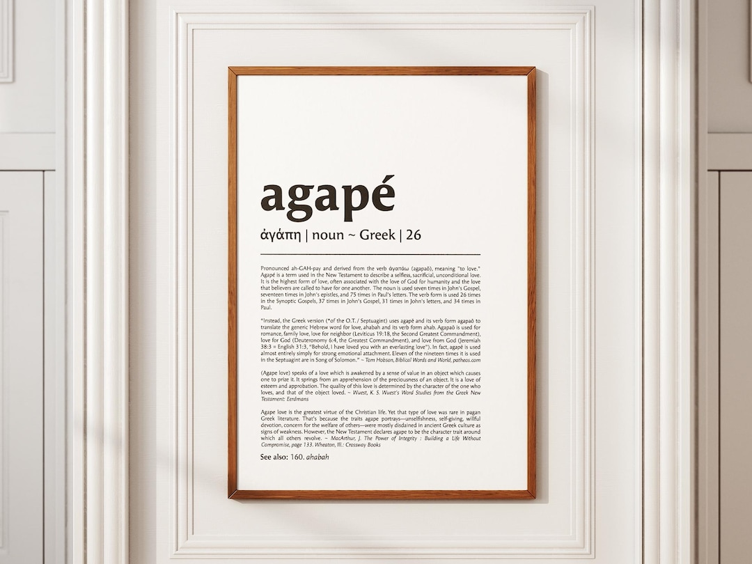 Greek Word LOVE 'agapé' Definition Poster Bundle Deal Vintage & White ...