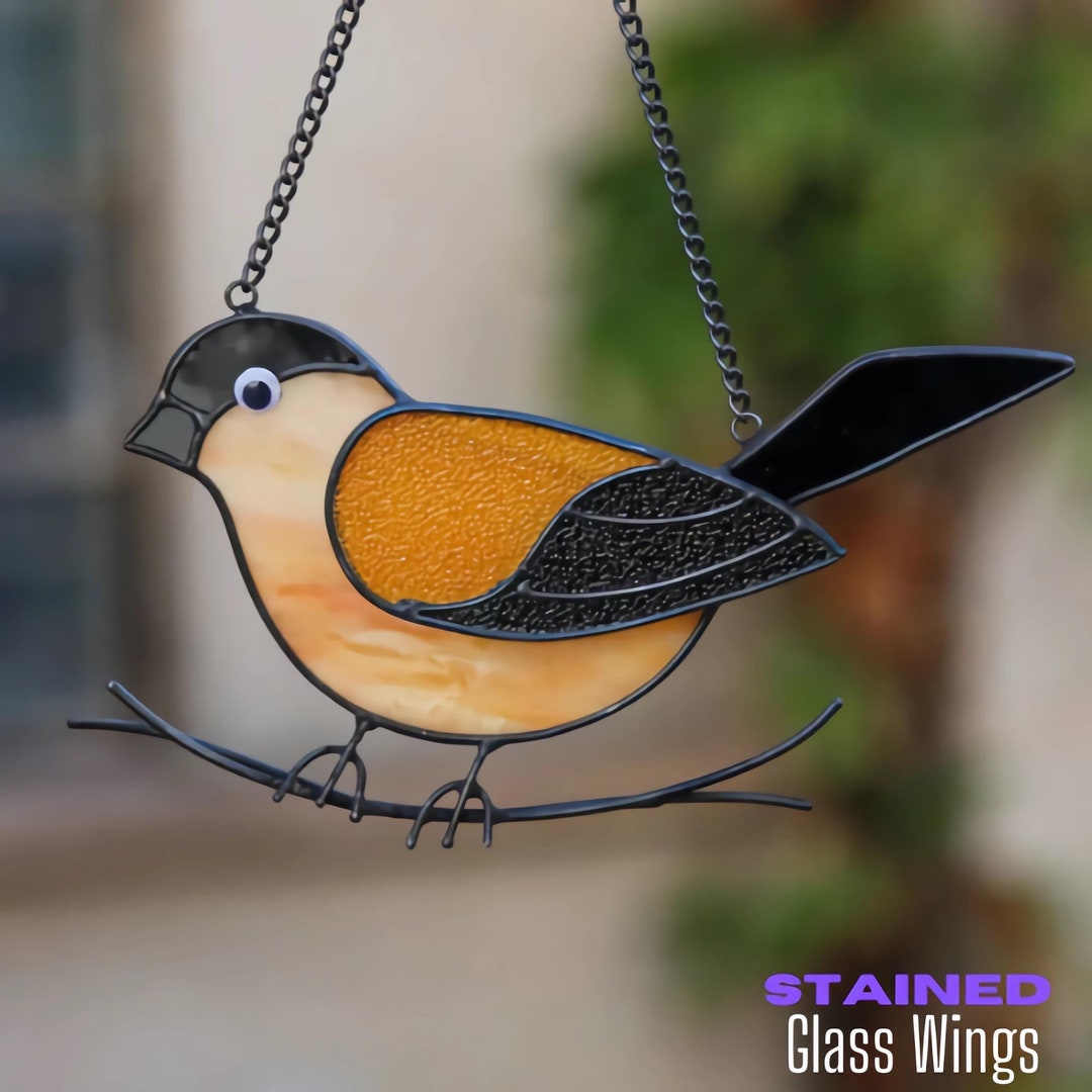 Stained Glass Chickadee Chickadee Suncatcher Bird Lover Gift Christmas ...