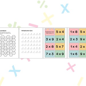 Multiplication Board Printable Colorful Board Tables Chart for Kids ...