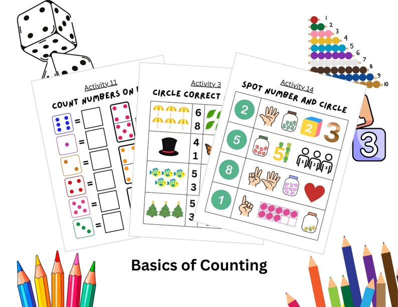 Numbers Activity Book: Preschool & Kindergarten Learning (digital ...