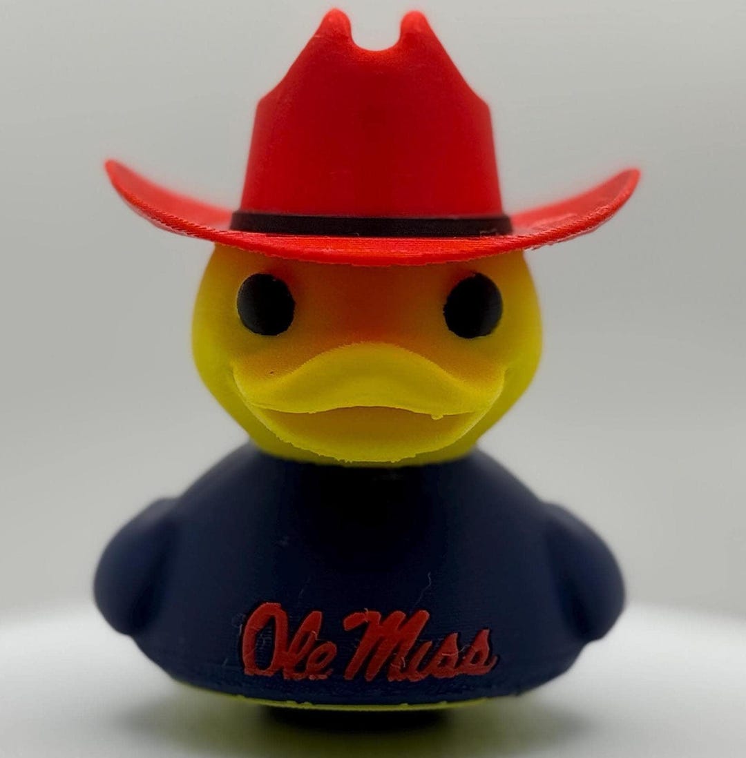 3D Printed Ole Miss Jeep Duck: Blue & Red Rebel Fan Gift - Etsy