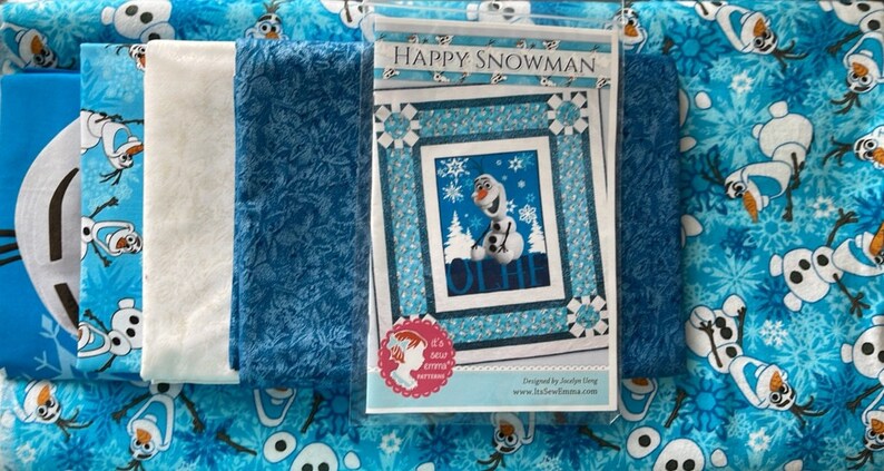 Frozen Happy Snowman Throw Quilt Kit by It's Sew Emma - Etsy