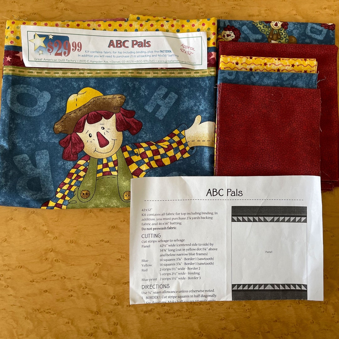 Raggedy ABC Pals Quilt Kit by Great American Quilt Factory - Etsy