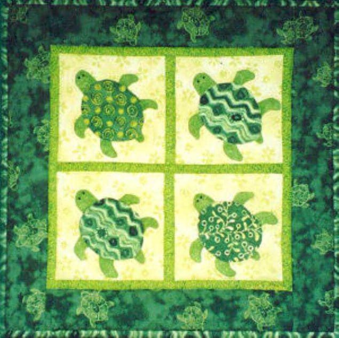 Baby Honu Mini Hawaiian Quilt | Made to Order Baby Shower Gift | TBQSC ...