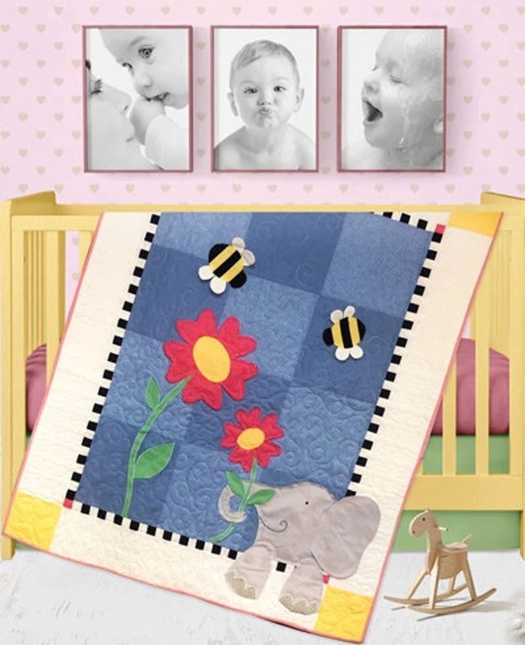Eloise Elephant 3D Baby Quilt Kit by Deb Grogan of the Quilt Factory - Etsy