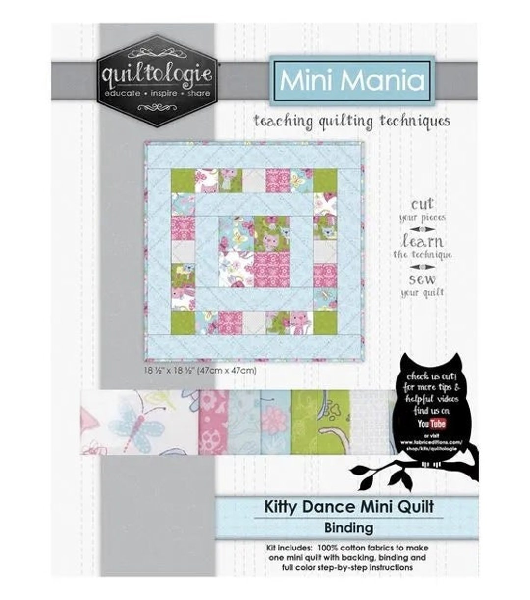 Quiltologie Mini Mania Kitty Dance Quilt Kit by Fabric Editions - Etsy