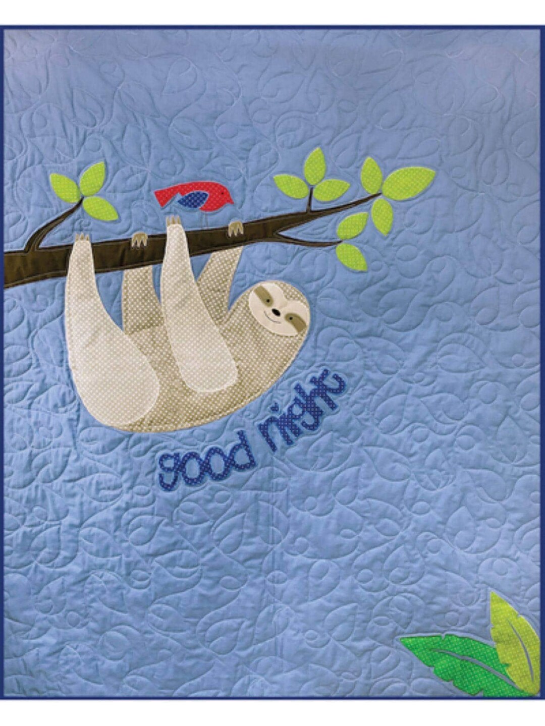 Goodnight Sloth Crib Quilt Baby Toddler Blanket Baby Shower Gift DIY ...