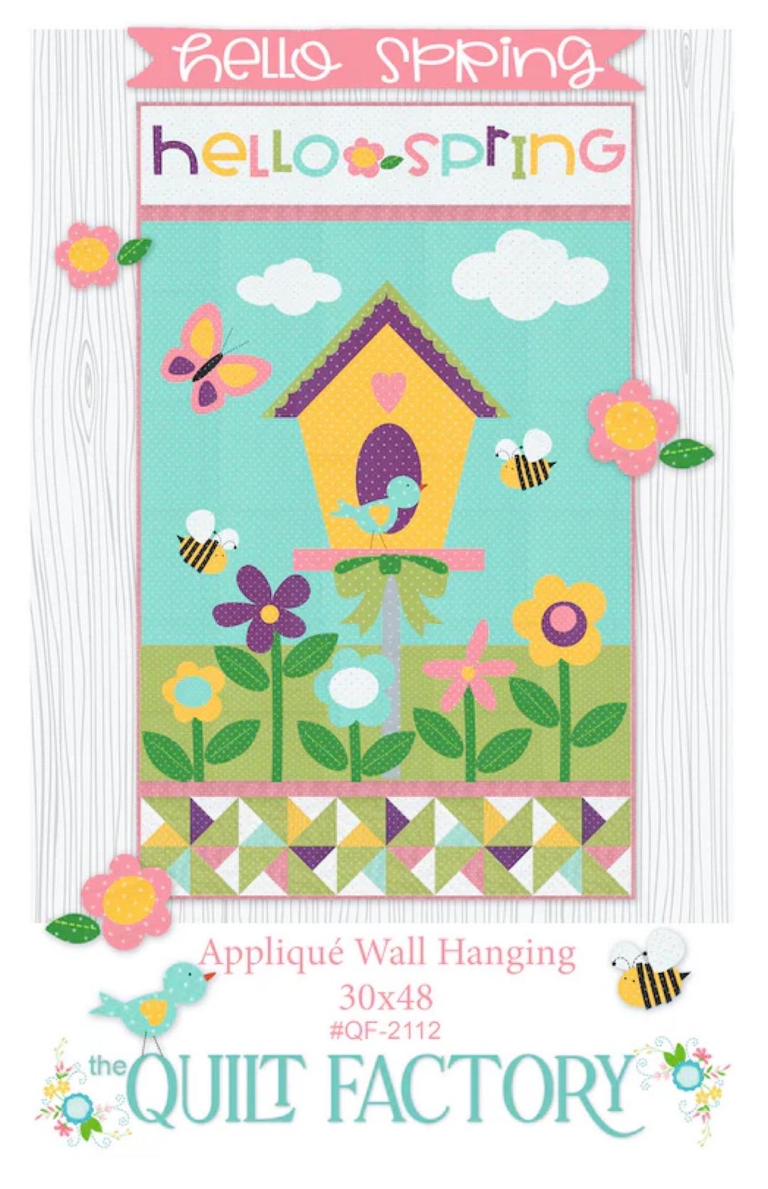 Hello Spring Appliqué Quilt Kit by Deb Grogan the Quilt Factory Shop ...