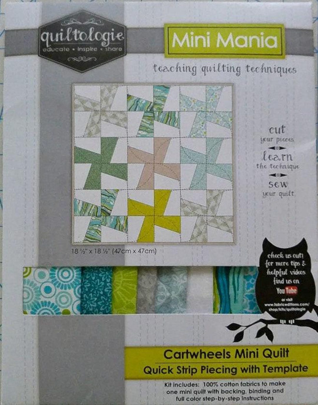 Cartwheels Baby Quilt Kit by Quiltologie 18 X 18 Baby Shower Gift TBQSC ...