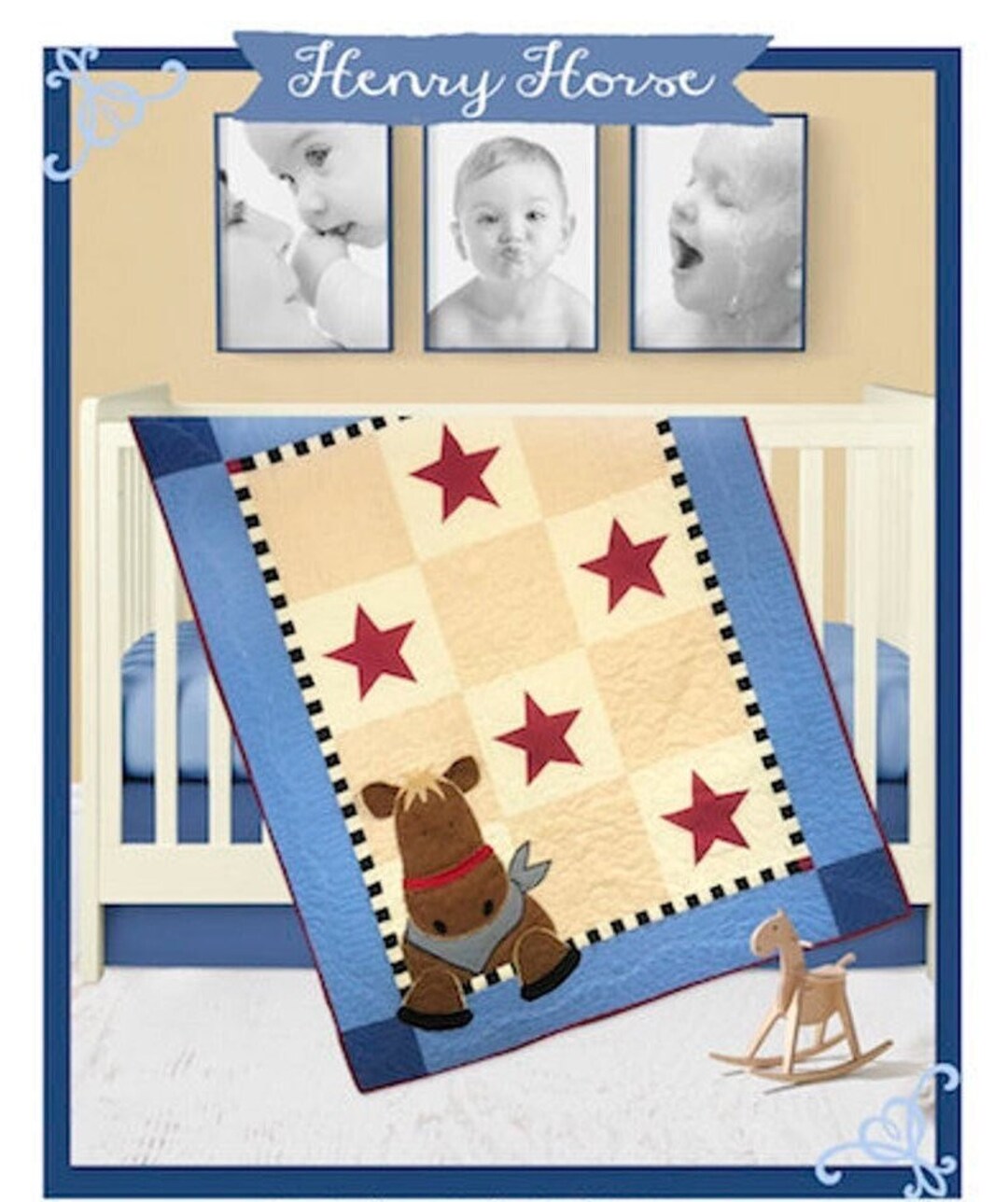 Henry Horse 3D Baby Quilt Pattern & Fabrics Kit by Deb Grogan of the ...