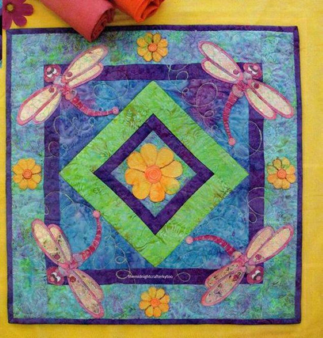 Dragonfly Dance Quilt Kit (23x23) Bonus Paint Accessories by the ...