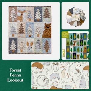 Forest Ferns Lookout Baby Nursery Quilt 40 X 50 TBQSC Handmade - Etsy