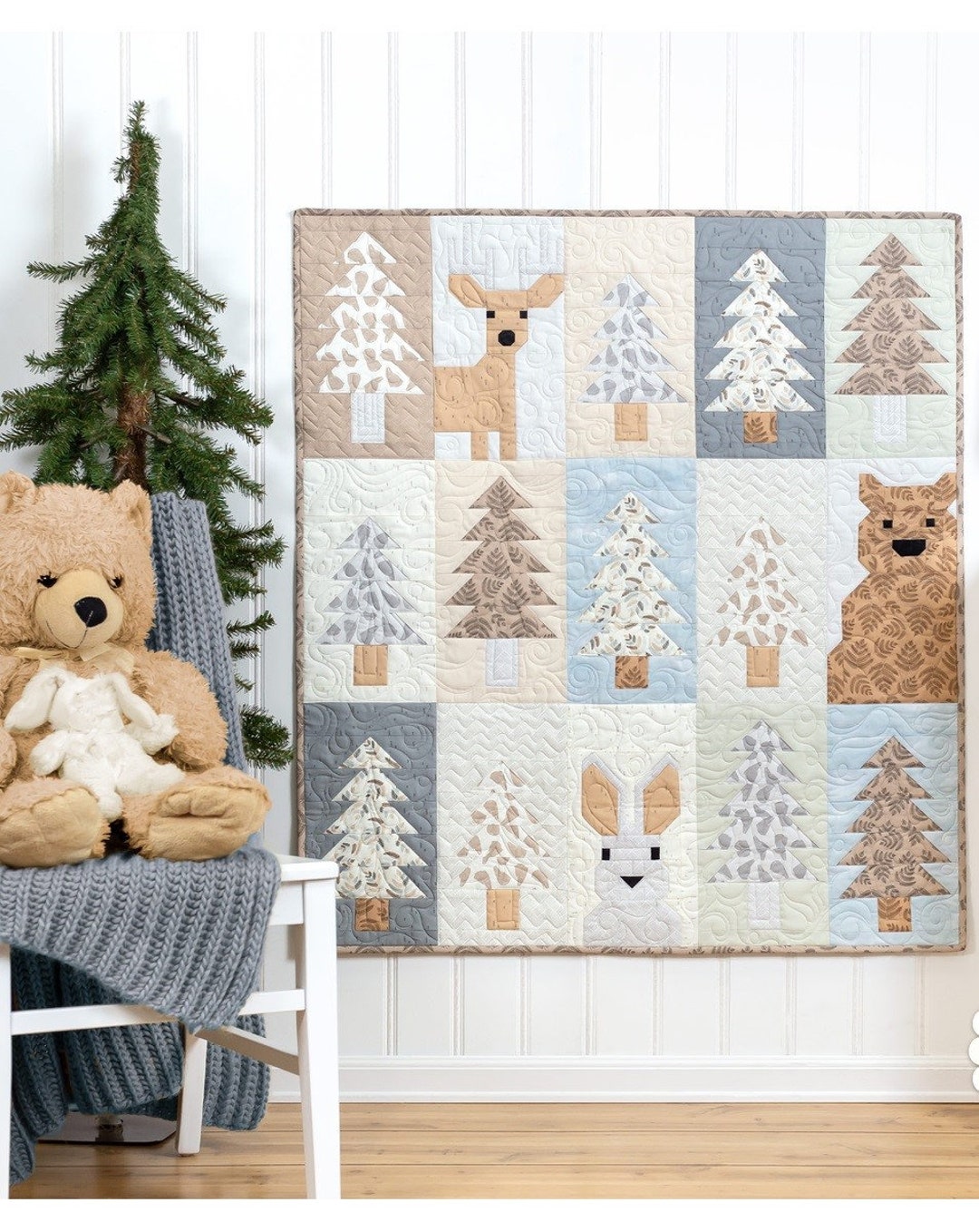 Forest Ferns Lookout Baby Quilt 40 X 50 TBQSC Handmade - Etsy