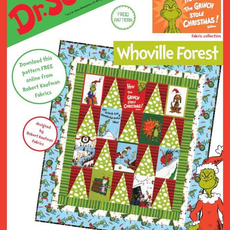 Grinch Quilt Kit - Etsy