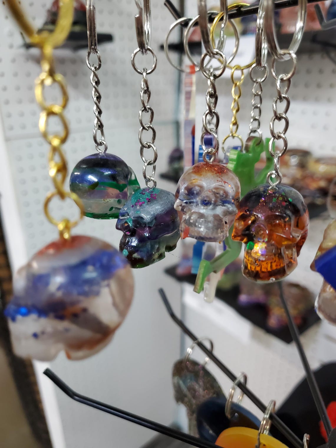 Art Skull Keychains - Etsy