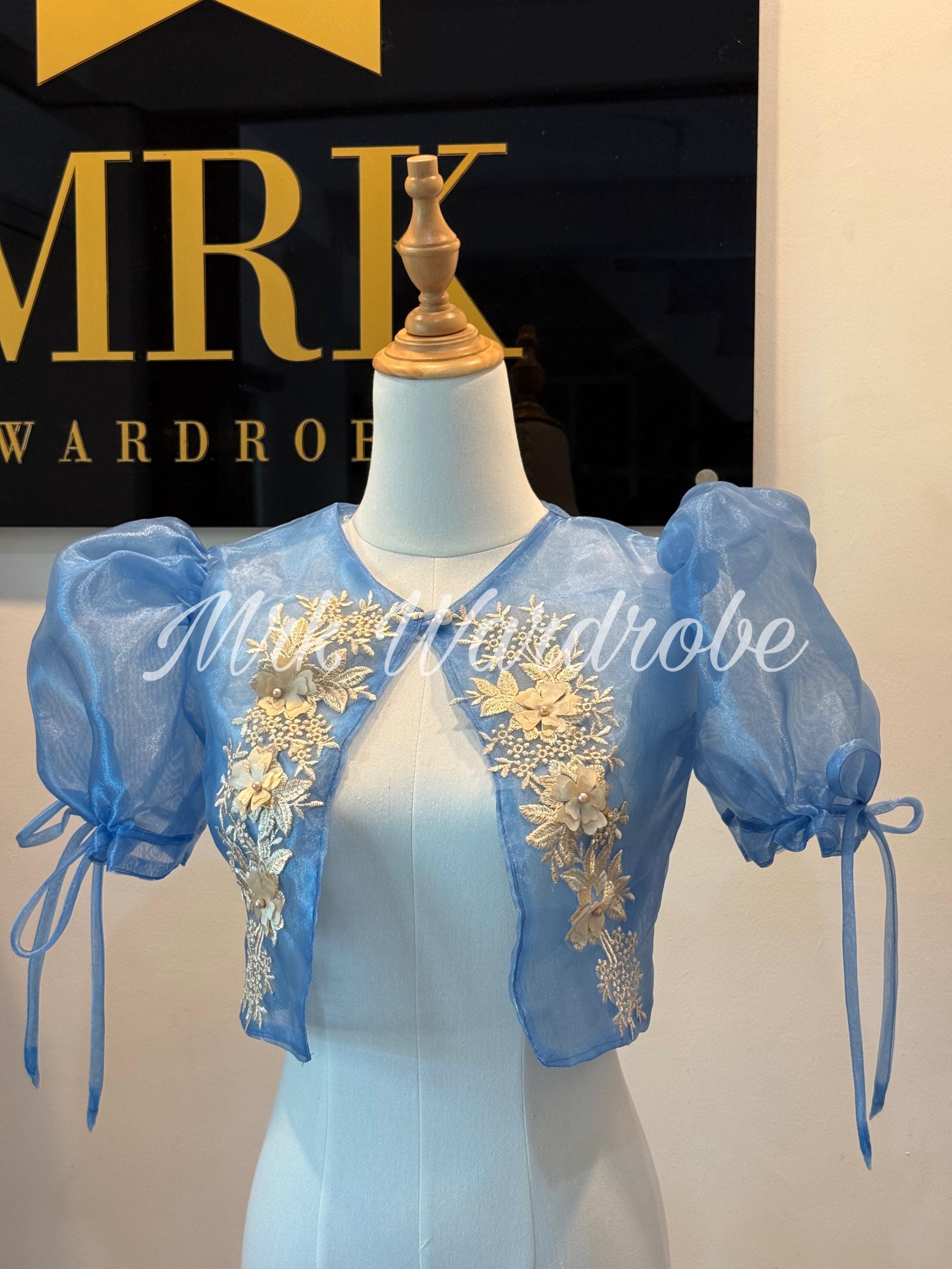 Puff Sleeves Filipiniana Bolero- Kate Design - Etsy