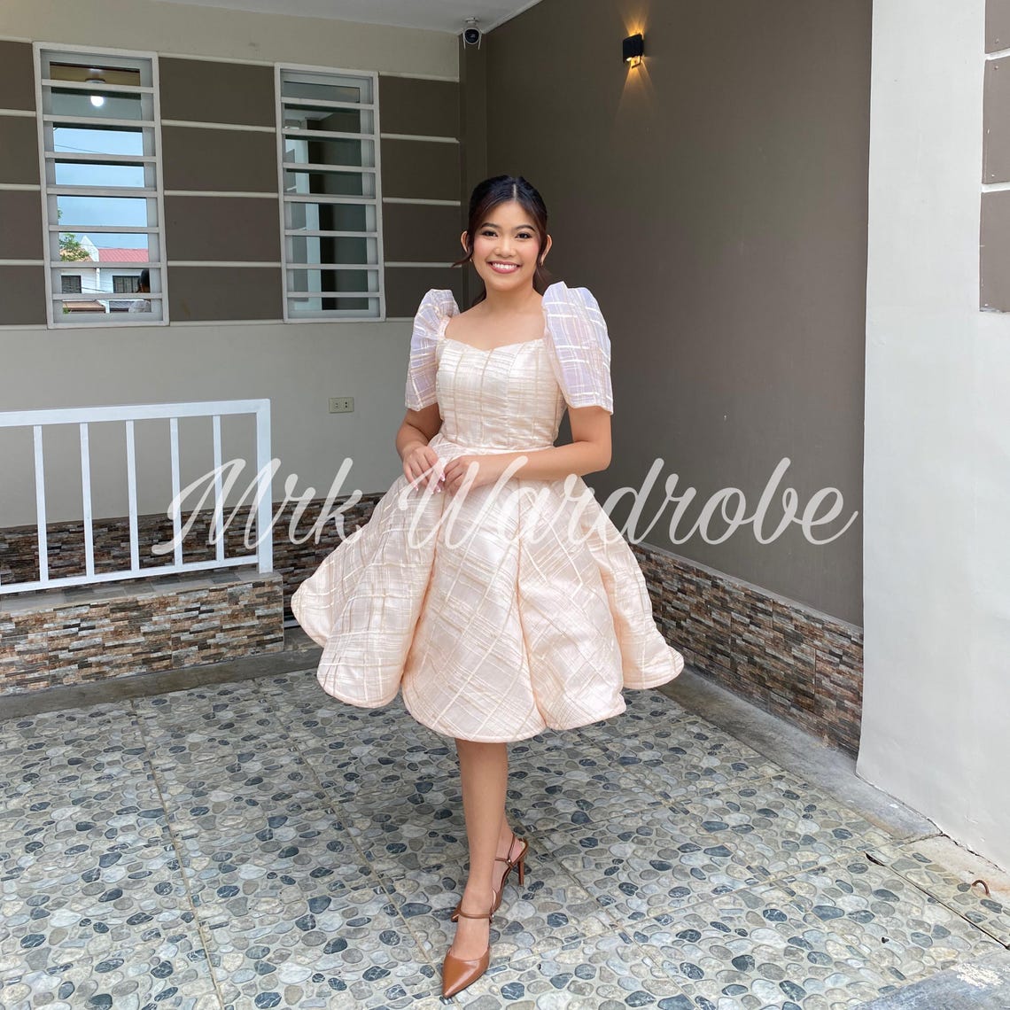 Filipiniana Lace Cocktail Dress: Modern Umbrella Cut - Etsy