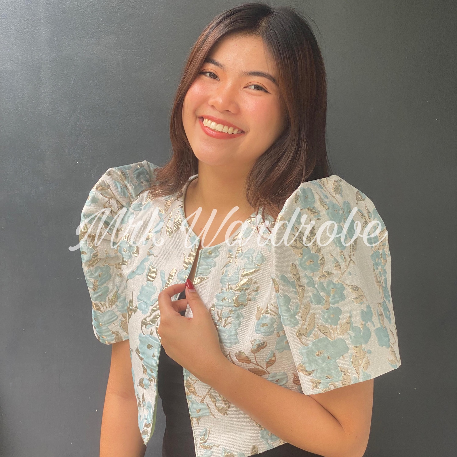 Sage Green Brocade Bolero Filipiniana Top - Etsy