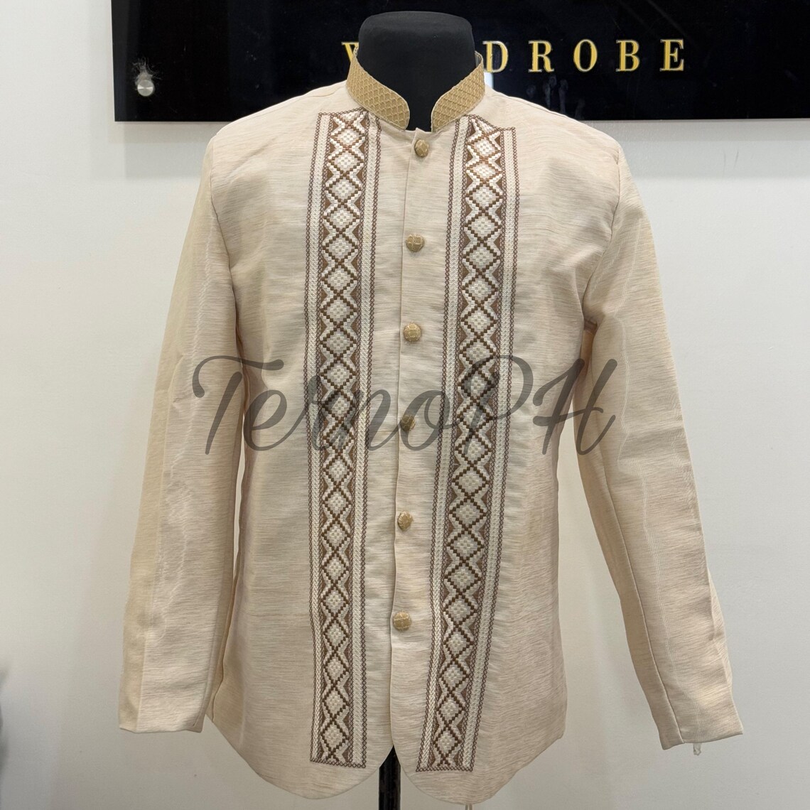 Modern Barong- Coat Barong Zigzag Two Tone Brown Color - Etsy