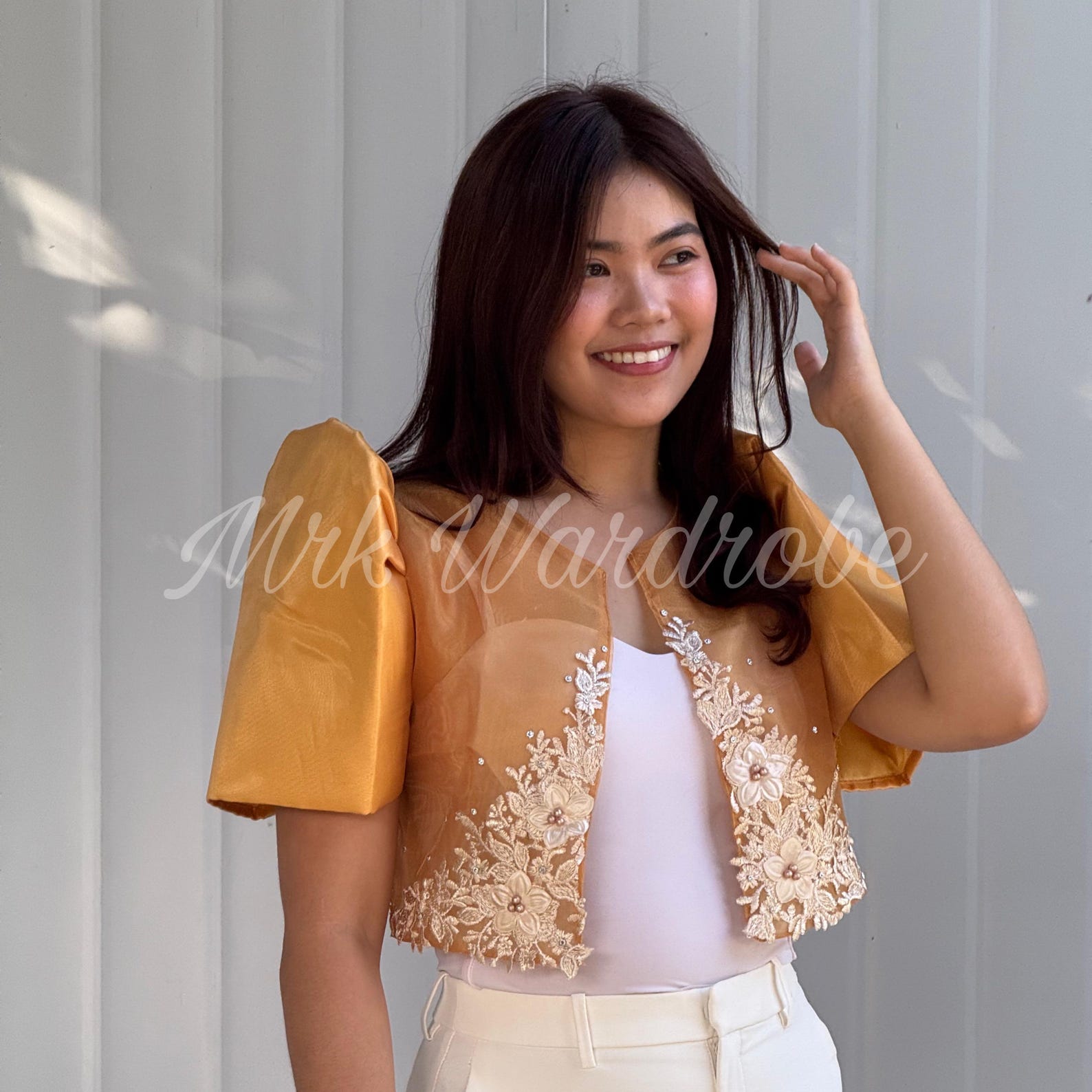 Modern Filipiniana Bolero With Applique Lace- Sheer Bolero Only - Etsy