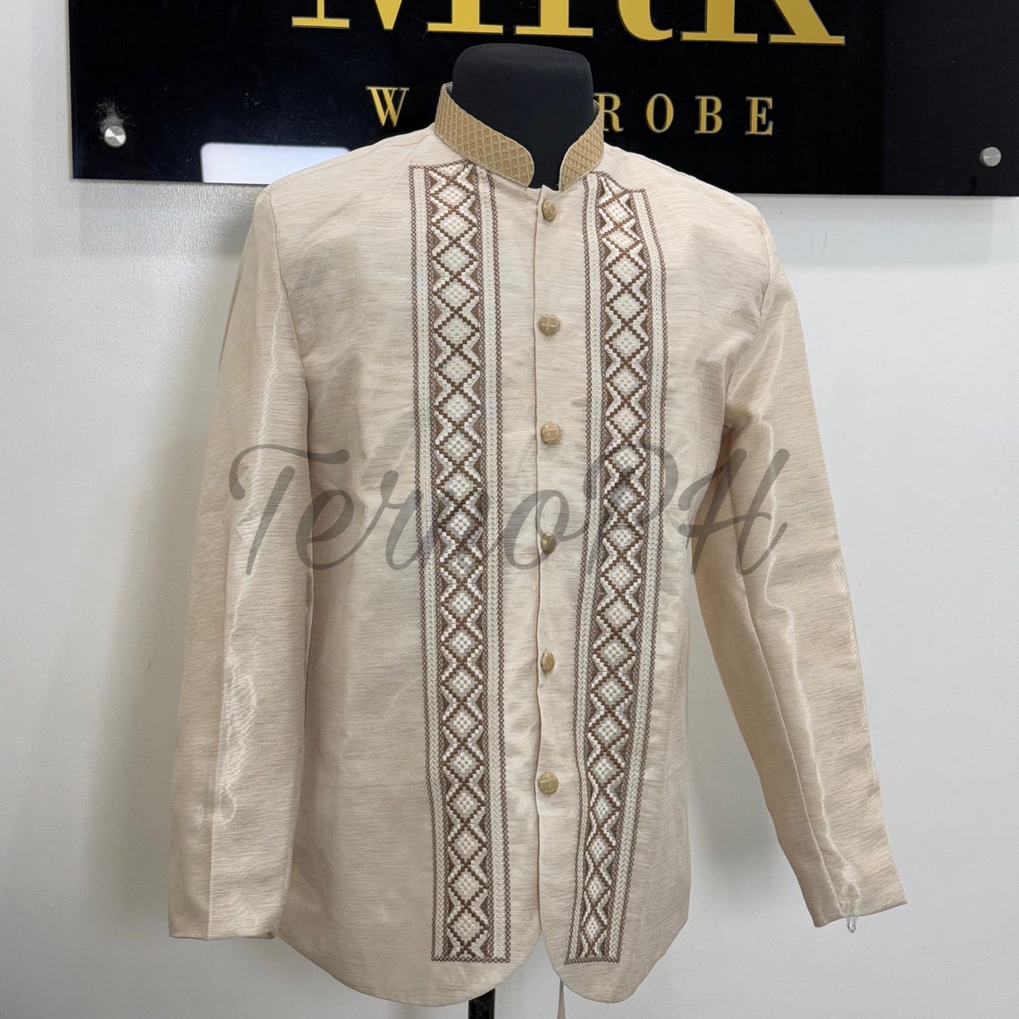 Modern Barong- Coat Barong Zigzag Two Tone Brown Color - Etsy