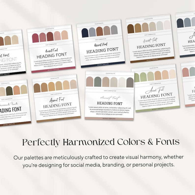 Neutral Color Palette & Font Combinations/color Palette Ideas/color ...