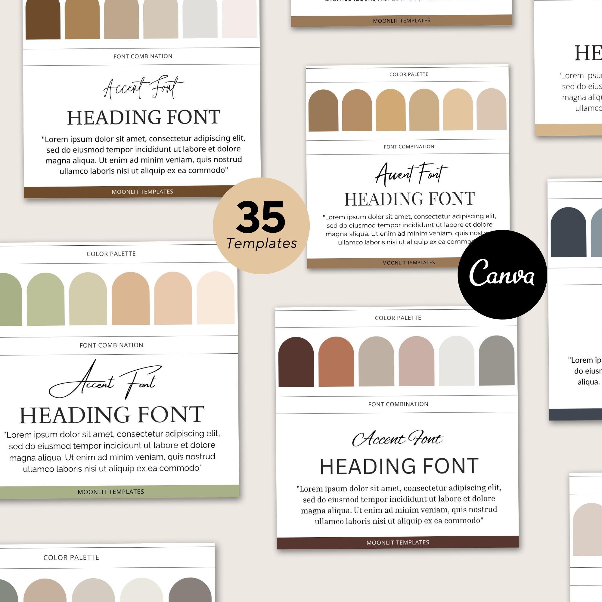 Neutral Color Palette & Font Combinations/color Palette Ideas/color ...