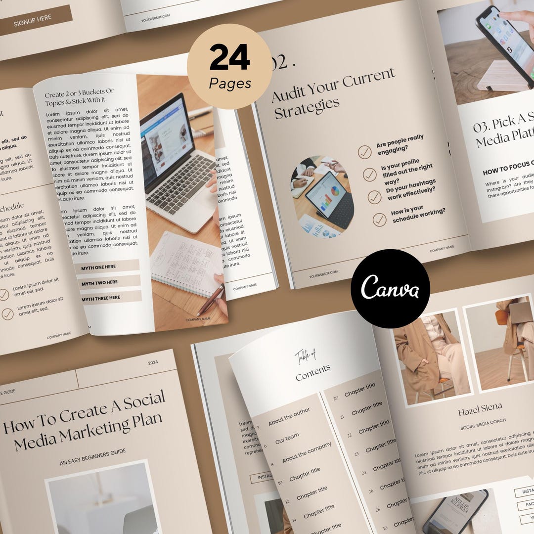 Canva E-book Template/course Creator Ebook/lead Magnet Template/e-book Layout/e-book Template ...