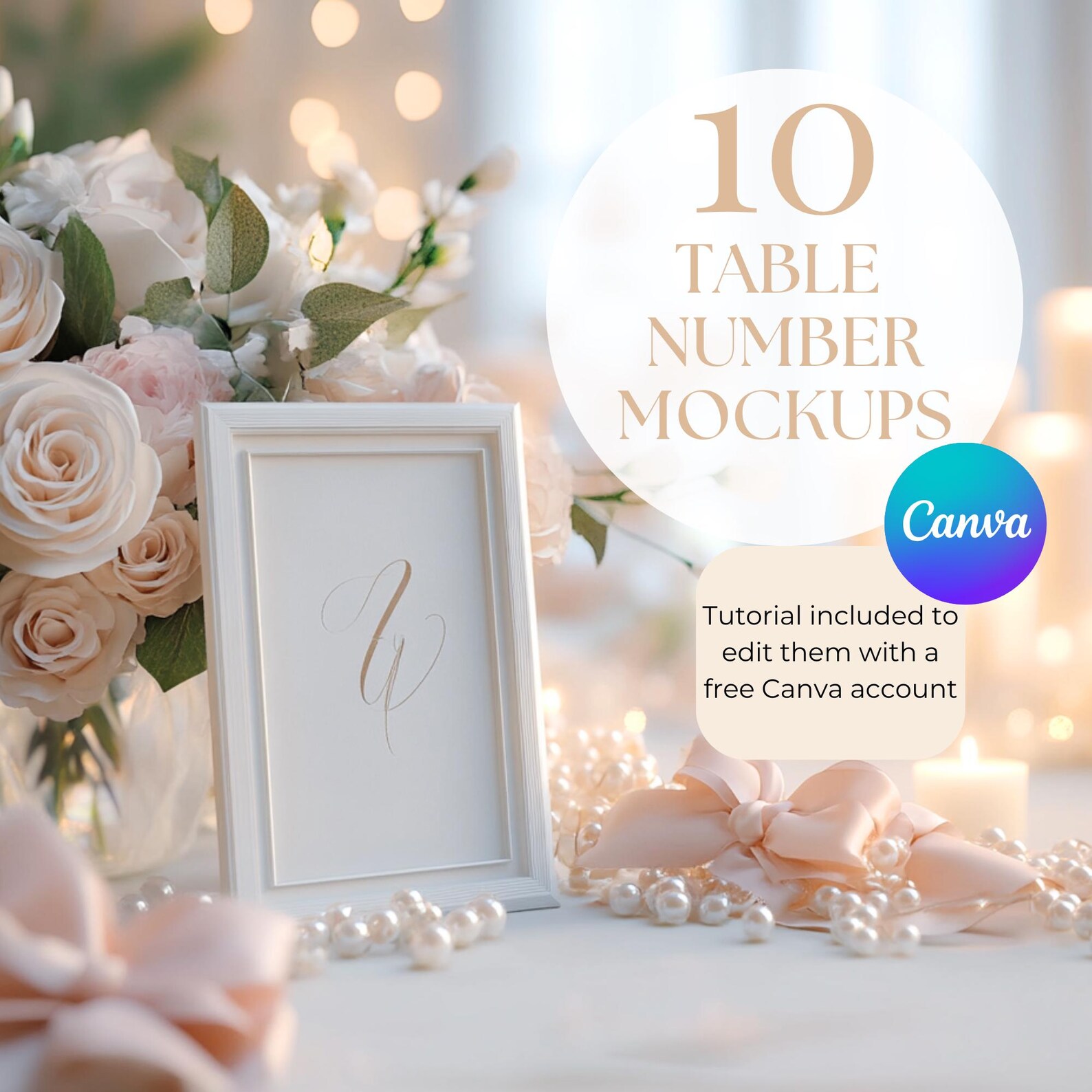 Wedding Table Numbers Mockup Table Sign Mockup Menu Mockup Table Number ...
