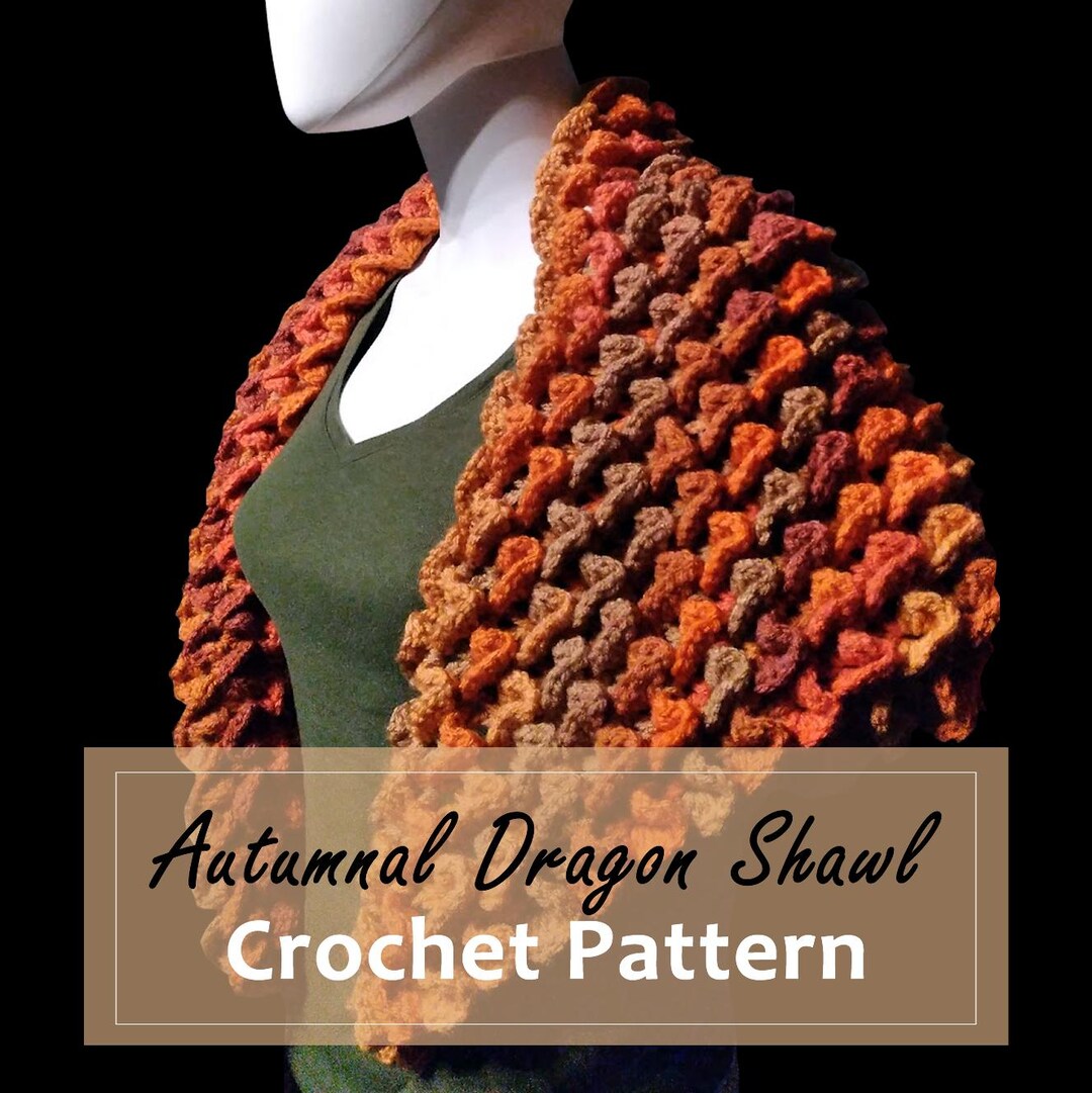 Autumnal Dragon Scale Crochet Shawl PATTERN (digital Download) - Etsy