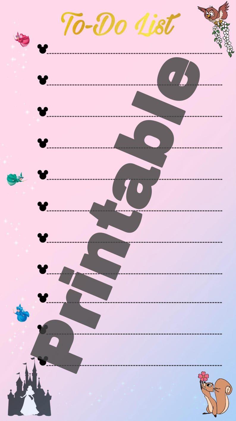 Printable To-do List for Kids - Etsy