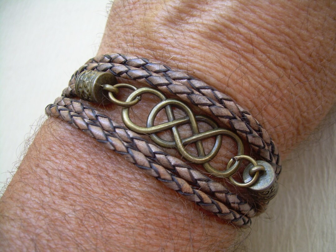 Infinity Bracelet, Mens Leather Bracelets, Leather Infinity Bracelet ...