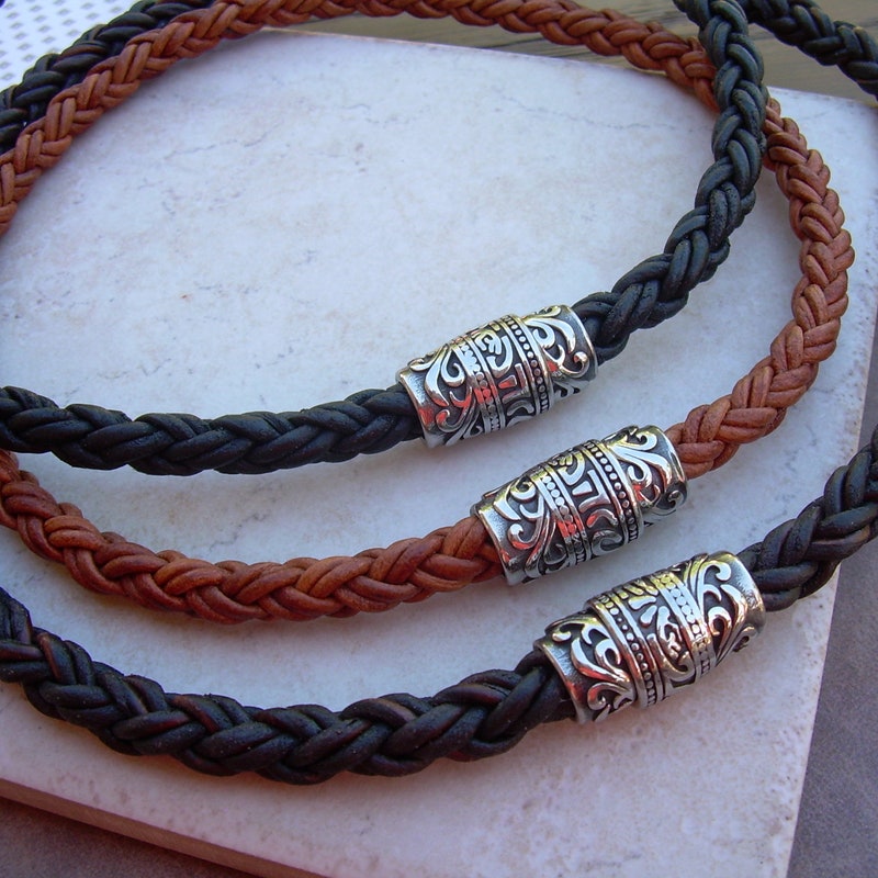 Leather Necklace - Etsy