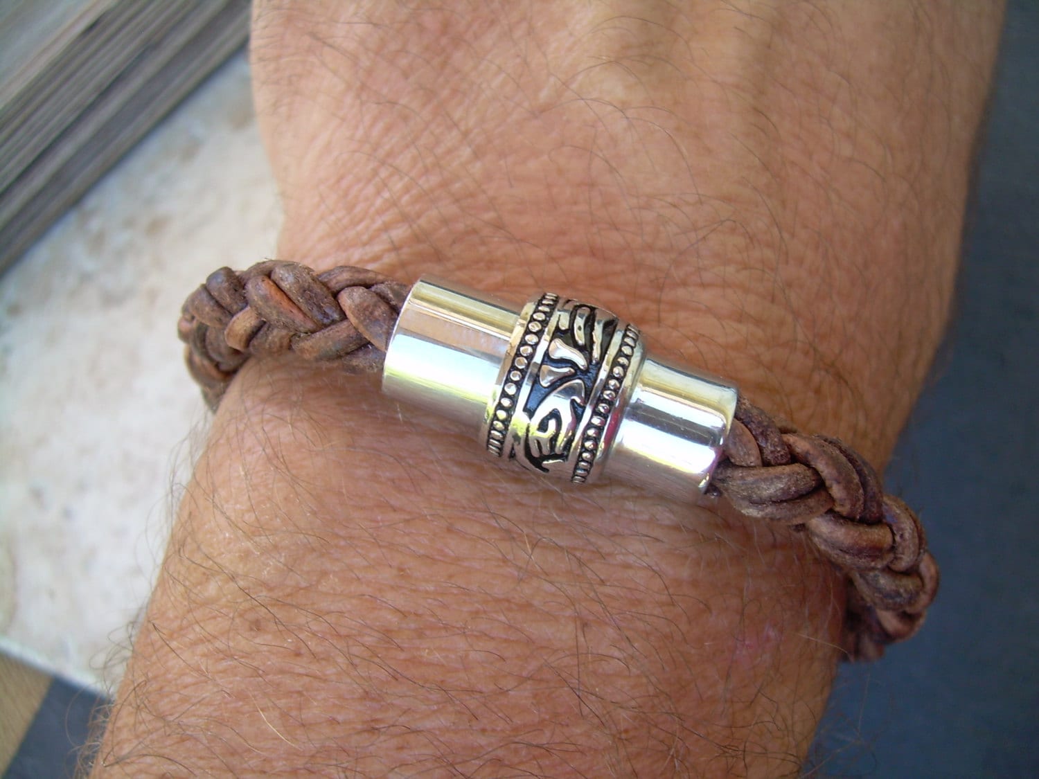 Mens Leather Bracelets Mens Bracelets Leather Leather | Etsy