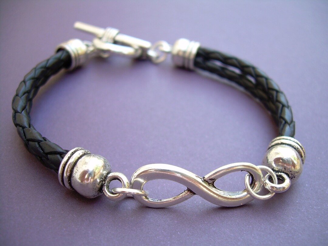 Infinity Bracelet, Womens Leather Bracelet, Mens Bracelet Leather ...