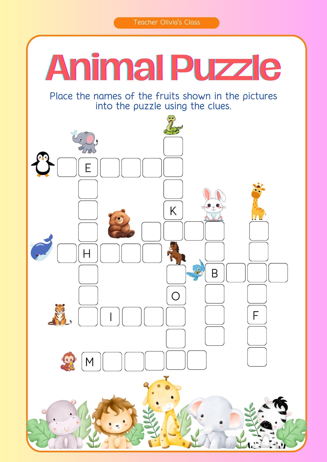 Interactive Fruit Object Puzzle – Engaging Vocabulary Building ...