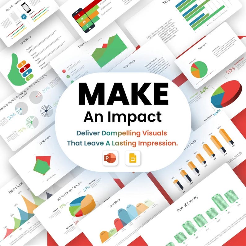 1750 Powerpoint Data Visualization Templates: Chart Design Bundle for ...