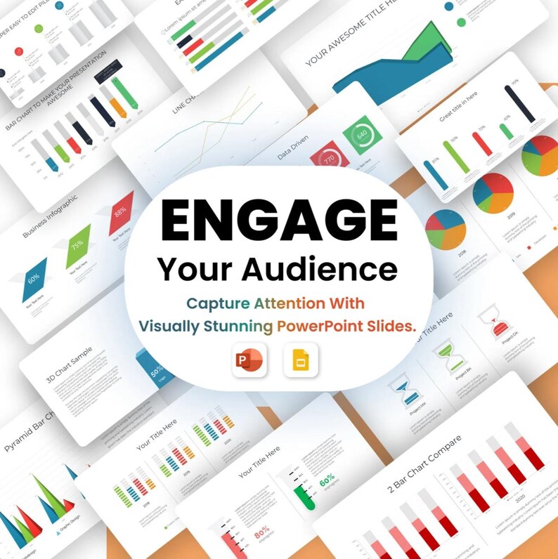 1750 Powerpoint Data Visualization Templates: Chart Design Bundle for ...